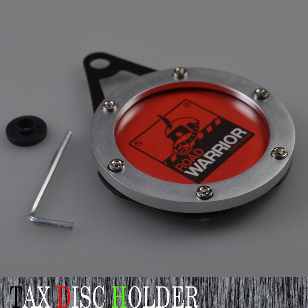 Motorcycle Tax Disc Motorbike Universal Round Tax Disc Cylindrical Hol ...